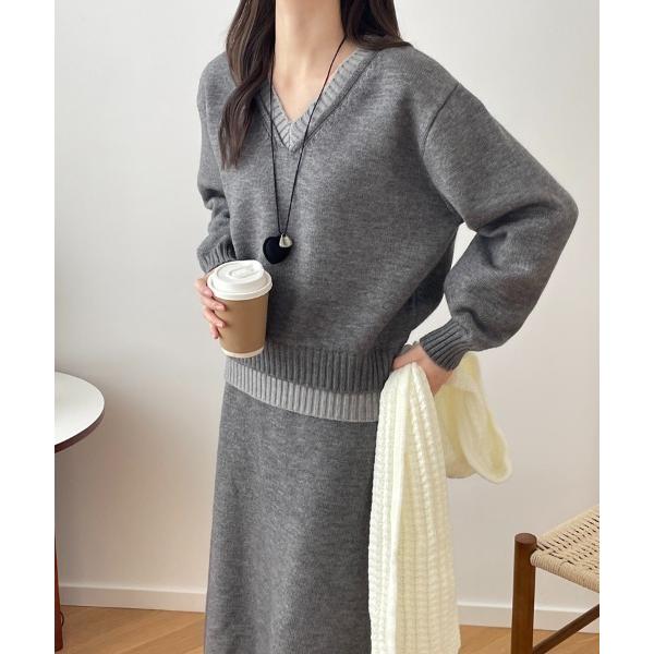 ZOZO問い合わせ番号:99146474ショップ:THE MORNING AFTER，ザ モーニング アフターブランド:Aelina，エリナ，THE MORNING AFTER，ザ モーニング アフター商品名:配色ニットセットアップカテゴリ...