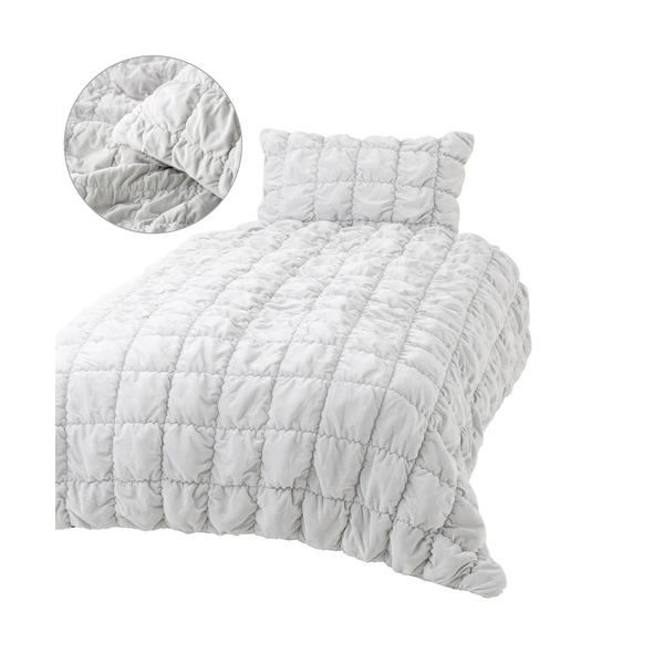 『セール実施中』ZOZO問い合わせ番号:99176802ショップ:Francfranc，フランフランブランド:Francfranc，フランフラン商品名:【あったか寝具】WARMY もちもち スクエアキルト 掛け布団カバー ダブル グレーカテ...