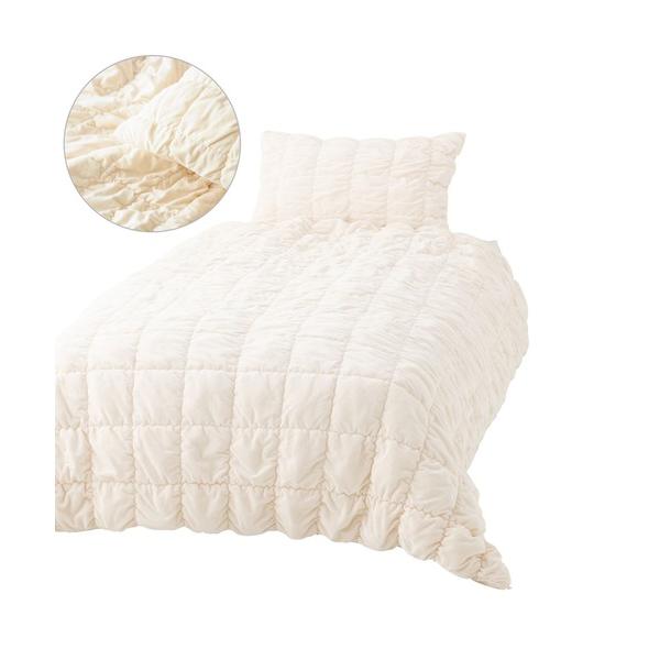 『セール実施中』ZOZO問い合わせ番号:99176820ショップ:Francfranc，フランフランブランド:Francfranc，フランフラン商品名:【あったか寝具】WARMY もちもち スクエアキルト 掛け布団カバー ダブル アイボリー...