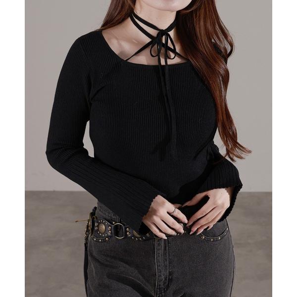 『タイムセール実施中』ZOZO問い合わせ番号:99177936ショップ:apres jour mignon，アプレジュールミニョンブランド:apres jour mignon，アプレジュールミニョン商品名:スクエアチョーカーリブニットカテゴ...