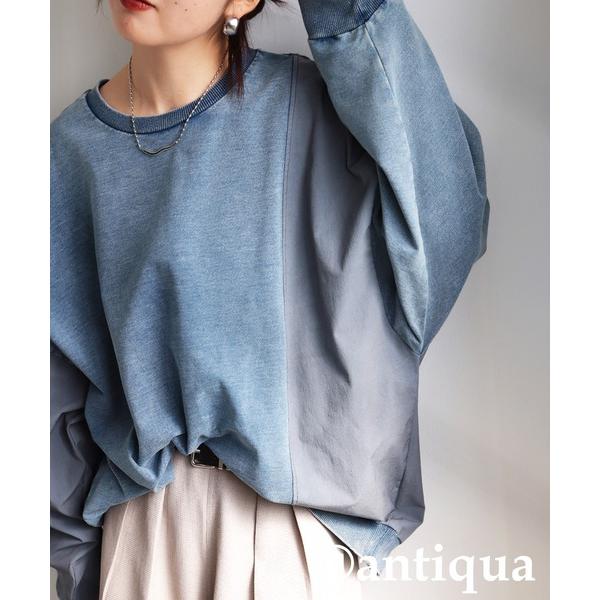 『タイムセール実施中』ZOZO問い合わせ番号:99179050ショップ:antiqua，アンティカブランド:antiqua，アンティカ商品名:異素材切替 スウェットカテゴリ:トップス>スウェットブランド品番:ZA-00271素材:本体...