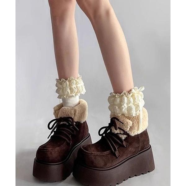 『タイムセール実施中』ZOZO問い合わせ番号:99180220ショップ:CERCA，チェルカブランド:Nia，ニア商品名:Nia(ニア)/バイカラー　厚底ショートボアブーツカテゴリ:シューズ>ブーツブランド品番:MM-669素材:ポリ...