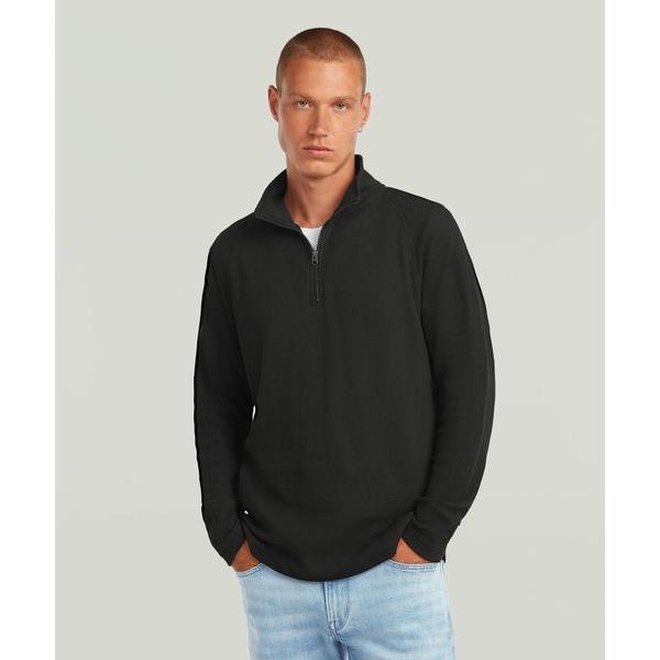 『セール実施中』ZOZO問い合わせ番号:99180800ショップ:G-STAR RAW，ジースター・ロゥブランド:G-STAR，ジースター商品名:TWEETER HALF ZIP T-SHIRT/ワッフルハーフジップヘビーウェイトロングスリ...