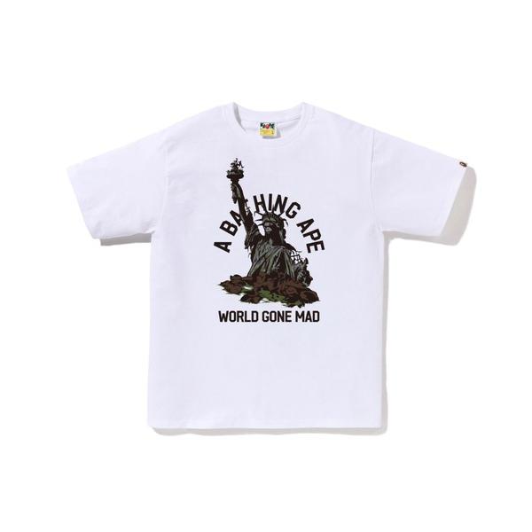 ZOZO問い合わせ番号:99182243ショップ:A BATHING APE，ア ベイシング エイプブランド:A BATHING APE，アベイシングエイプ商品名:STATUE OF LIBERTY TEEカテゴリ:トップス>Tシャツ...