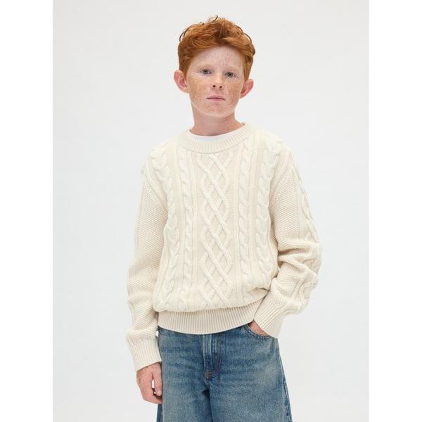 『セール実施中』ZOZO問い合わせ番号:99212939ショップ:GAP，ギャップブランド:GAP，ギャップ商品名:ケーブルニット クルーネックセーター (キッズ)カテゴリ:トップス>ニット/セーターブランド品番:846138素材:コ...