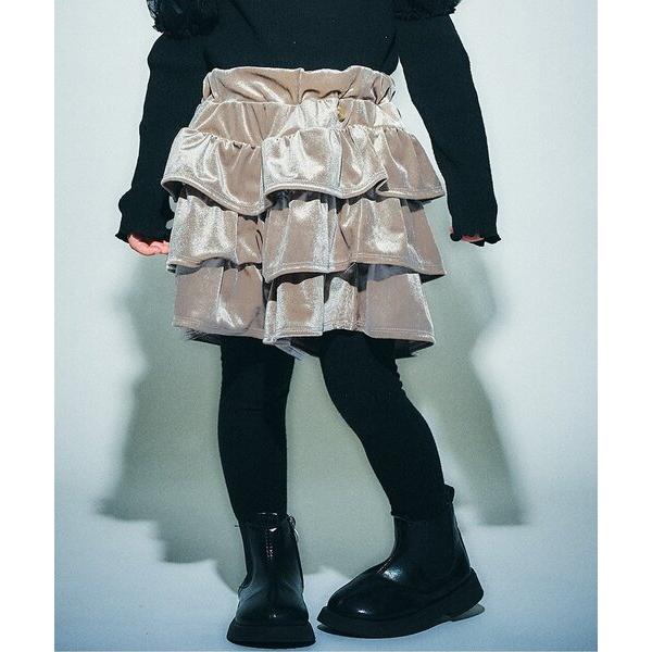 『セール実施中』ZOZO問い合わせ番号:99213315ショップ:F.O.Online Store，エフオーオンラインストアブランド:Seraph，セラフ商品名:【ジュニア対応】スカート見えベロアティアードパンツカテゴリ:パンツ>その...