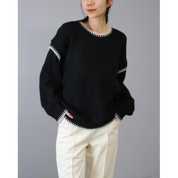 『タイムセール実施中』ZOZO問い合わせ番号:99214655ショップ:Bonjour Sagan，ボンジュールサガンブランド:Doumoi，ドゥモエ，Bonjour Sagan，ボンジュールサガン商品名:切り替えデザイン　ニット プルオー...