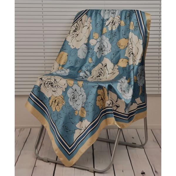 『タイムセール実施中』ZOZO問い合わせ番号:99214712ショップ:Mayree，メイリーブランド:Mayree，メイリー商品名:【resonance】花柄 コントラストカラー シック シルクタッチ 大判スカーフ【マルチウェイ】カテゴリ...