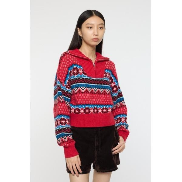 『セール実施中』ZOZO問い合わせ番号:99214930ショップ:MOUSSY，マウジーブランド:MOUSSY，マウジー商品名:HALF ZIP FAIR ISLE セーターカテゴリ:トップス>ニット/セーターブランド品番:010IA...