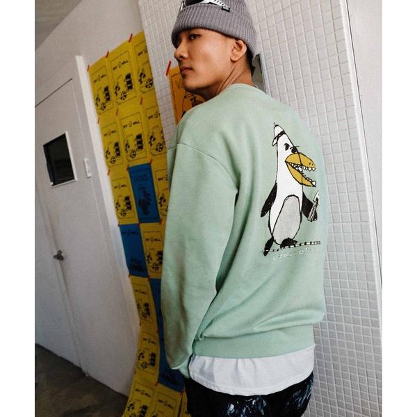 『セール実施中』ZOZO問い合わせ番号:99215124ショップ:VANS，ヴァンズブランド:VANS，バンズ商品名:RIROO PENGUIN スウェット / RIROO GFX CREW Gray Olive / VN000TRREMW...