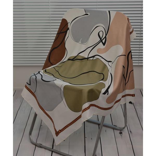 ZOZO問い合わせ番号:99215186ショップ:Mayree，メイリーブランド:Mayree，メイリー商品名:【resonance】モダンパターン ニュアンスデザイン シルクタッチ 大判スカーフ【マルチウェイ】カテゴリ:財布/小物>...