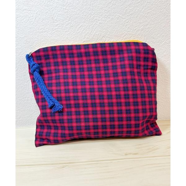 『タイムセール実施中』ZOZO問い合わせ番号:99215322ショップ:Rora，ローラブランド:Blanc de Blue，ブランドブルー商品名:チェック柄カラーポーチカテゴリ:財布/小物>ポーチブランド品番:1683por0010...