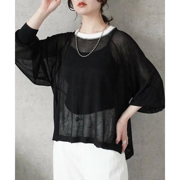 『セール実施中』ZOZO問い合わせ番号:99215604ショップ:Cinderella，シンデレラブランド:Cinderella，シンデレラ商品名:ニット トップス シアーニット 春 秋 夏 長袖 袖あり 七分袖 カジュアル レディース 薄...