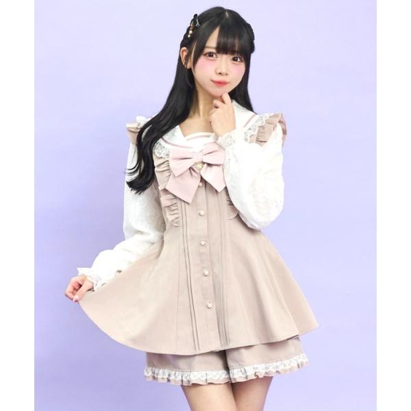 ZOZO問い合わせ番号:99215833ショップ:Secret Honey，シークレットハニーブランド:Secret Honey，シークレットハニー商品名:レースセーラー襟セットアップカテゴリ:ジャケット/アウター>セットアップブラン...