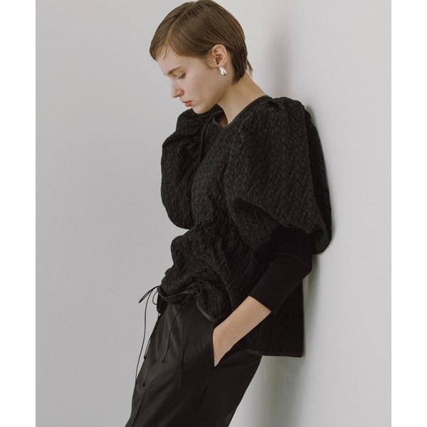 『セール実施中』ZOZO問い合わせ番号:99216212ショップ:ADAM ET ROPE'，アダムエロペブランド:ADAM ET ROPE'，アダムエロペ商品名:ジャガードコンビギャザートップスカテゴリ:トップス>Tシャツ/カットソ...