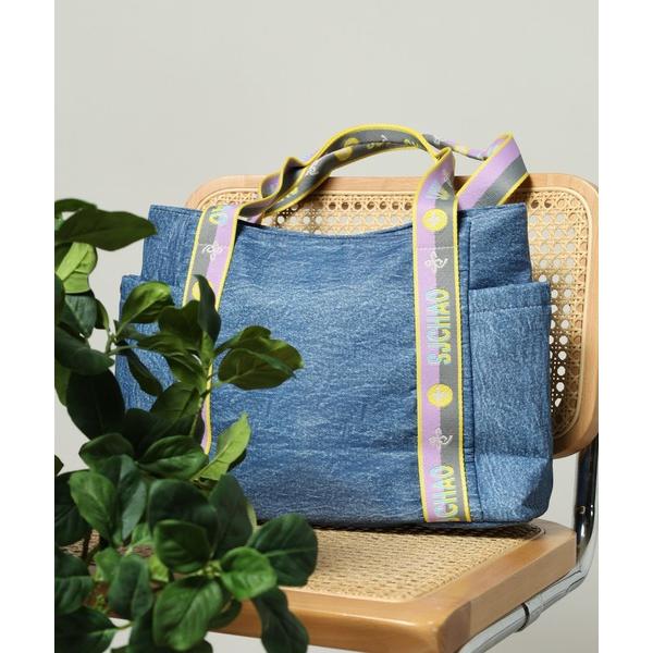 『タイムセール実施中』ZOZO問い合わせ番号:99217390ショップ:FUNALIVE，ファンアライブブランド:crossi，クロッシー，FUNALIVE，ファンアライブ商品名:Crossi テープロゴハンドル デニムトートバッグカテゴリ...