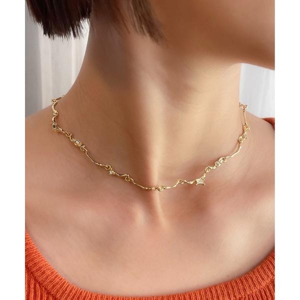 『タイムセール実施中』ZOZO問い合わせ番号:99247987ショップ:HIKA，ヒカブランド:rae，レイ商品名:【rae】ウェーブネックレスカテゴリ:アクセサリー>ネックレスブランド品番:rae-228カラー:シルバー，ゴールドサ...