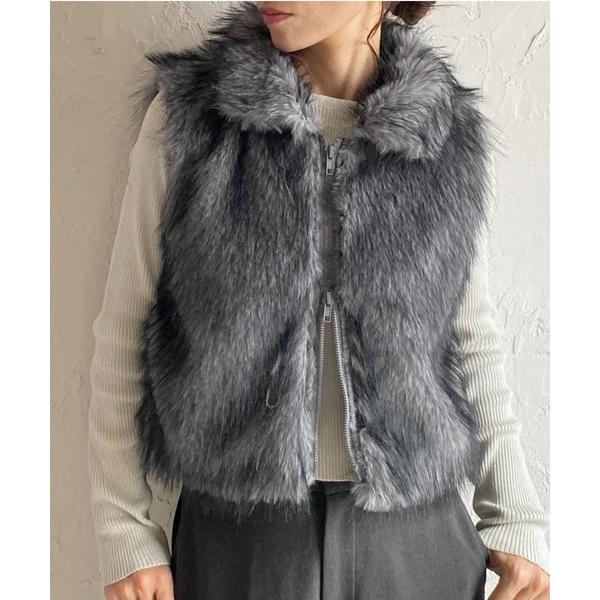 『セール実施中』ZOZO問い合わせ番号:99249594ショップ:wears，ウェアーズブランド:She's Closet，シーズクローゼット商品名:2wayスタンドネックショート丈ダブルジップフェイクファーベストカテゴリ:トップス>...