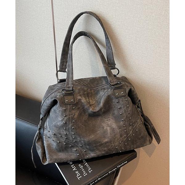 ZOZO問い合わせ番号:99249842ショップ:VIBGYOR，ヴィブジョーブランド:HALEY PESCA，ヘーリーペスカ，VIBGYOR，ヴィブジョー商品名:HALEY PESCA/【大容量/A4収納可】　ヴィンテージスタッズショルダ...