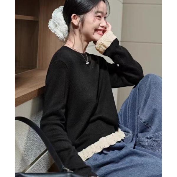 『タイムセール実施中』ZOZO問い合わせ番号:99251070ショップ:Ada.，エイダブランド:SHEPP，シープ商品名:裾フリルクルーネックニットカテゴリ:トップス>ニット/セーターブランド品番:SP5907素材:ポリエステル10...