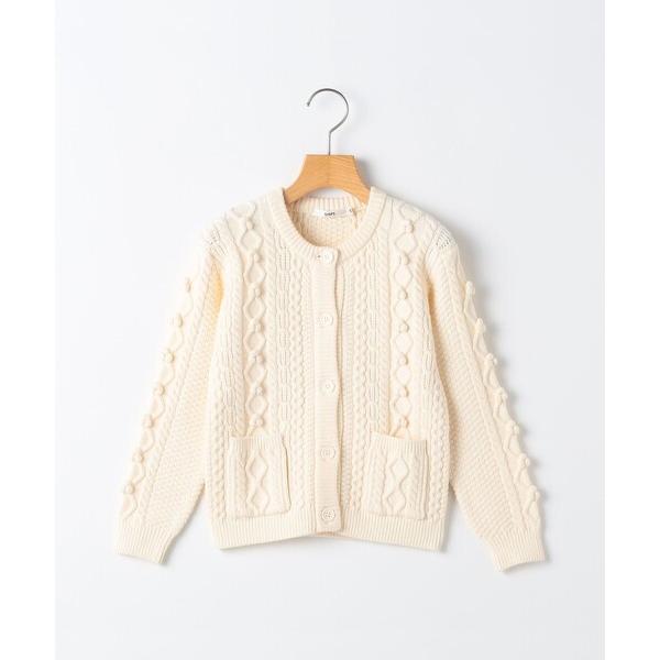 『セール実施中』ZOZO問い合わせ番号:99251143ショップ:SHIPS KIDS，シップス キッズブランド:SHIPS，シップス商品名:SHIPS KIDS:80〜90cm /〈洗濯機可能〉ケーブル ニット ポンポン カーディガンカテ...