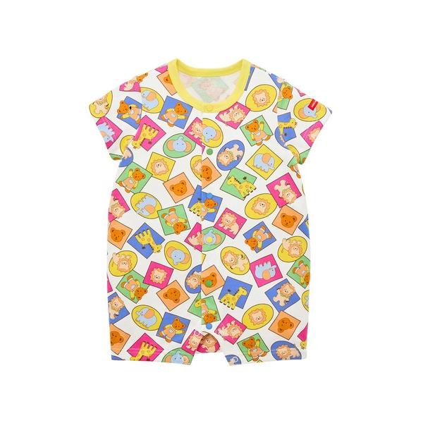 ※このアイテムは返品・交換対象外商品です。ZOZO問い合わせ番号:99251779ショップ:MIKI HOUSE，ミキハウスブランド:MIKI HOUSE，ミキハウス商品名:どうぶつアップリケ柄ショートオールカテゴリ:ママ＆ベビー>ロ...