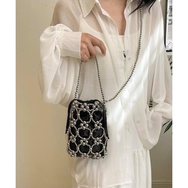 『セール実施中』ZOZO問い合わせ番号:99251947ショップ:PATRIOT TAXI，パトリオットタクシーブランド:shameless，シェイムレス商品名:【結婚式・二次会】巾着ビーズミニショルダーバッグカテゴリ:バッグ>ショル...