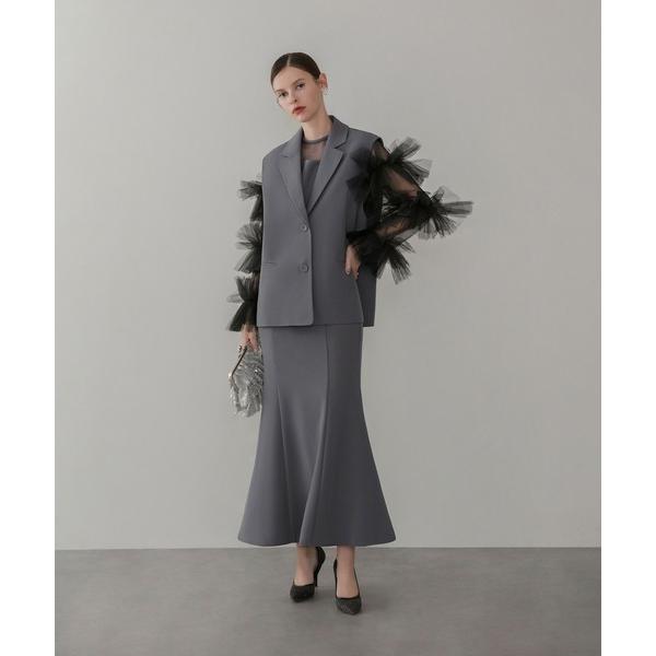 ZOZO問い合わせ番号:99252040ショップ:Leja，レジャブランド:Leja，レジャ商品名:【LEJA】ボリュームチュールスリーブベストセットアップドレス2点セット 美脚効果結婚式 パーティードレス 成人式 二次会 同窓会 お呼ばれ...