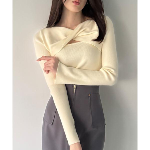 『タイムセール実施中』ZOZO問い合わせ番号:99252258ショップ:JUNOAH，ジュノアブランド:JUNOAH，ジュノア商品名:クロスドレープニットトップスカテゴリ:トップス>ニット/セーターブランド品番:fram0616k-1...