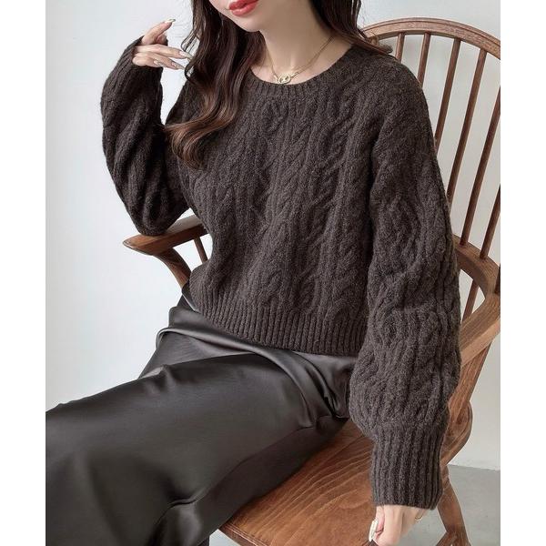 『タイムセール実施中』ZOZO問い合わせ番号:99252259ショップ:JUNOAH，ジュノアブランド:Meiru，メイル商品名:クルーネックケーブルショートニットカテゴリ:トップス>ニット/セーターブランド品番:frei091-23...