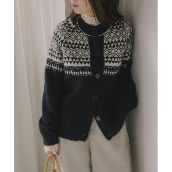『タイムセール実施中』ZOZO問い合わせ番号:99252469ショップ:210nouve，トゥージュヌーブブランド:210nouve，トゥージュヌーブ商品名:ノルディック柄 カーディガンカテゴリ:トップス>カーディガン/ボレロブランド...