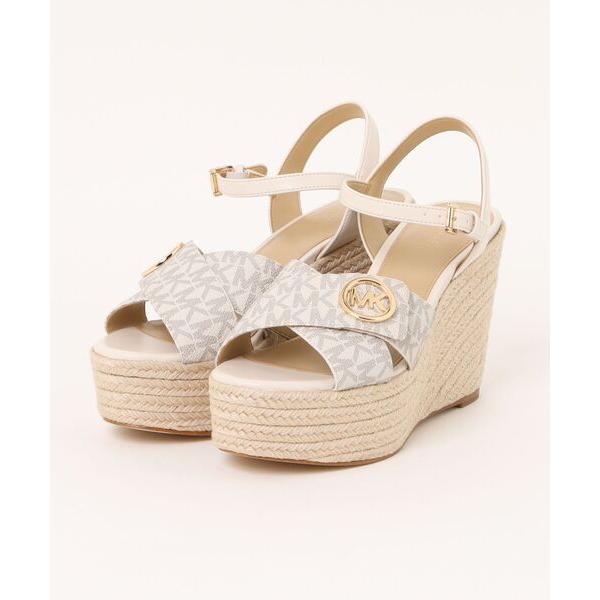 『セール実施中』ZOZO問い合わせ番号:99252580ショップ:MICHAEL KORS，マイケル・コースブランド:MICHAEL KORS，マイケルコース商品名:HANNAH ロゴ ウェッジ サンダル - MKシグネチャーカテゴリ:シュ...