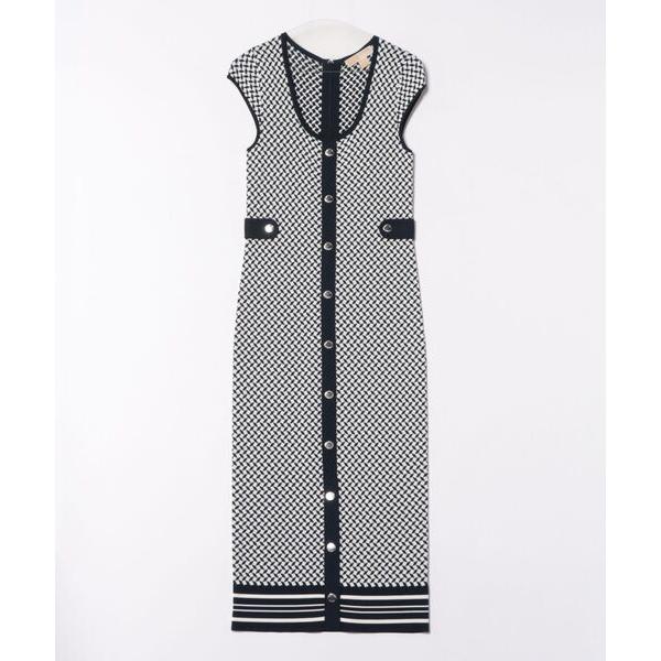 『セール実施中』ZOZO問い合わせ番号:99252606ショップ:MICHAEL KORS，マイケル・コースブランド:MICHAEL KORS，マイケルコース商品名:タイル ジャガード ミディ ドレスカテゴリ:ワンピース/ドレス>ワン...