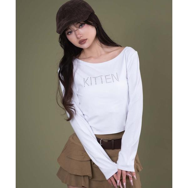 『セール実施中』ZOZO問い合わせ番号:99315679ショップ:WEGO，ウィゴーブランド:DISPARK，ディスパーク，WEGO，ウィゴー商品名:DISPARK/スタースタッズロゴトップカテゴリ:トップス>Tシャツ/カットソーブラ...