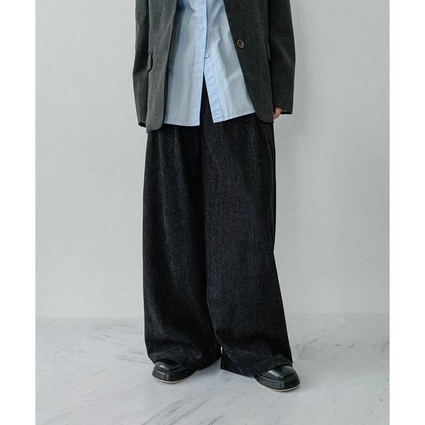 『タイムセール実施中』ZOZO問い合わせ番号:99346999ショップ:by muni:r，バイ ムニールブランド:on:nue，オンニュ商品名:【on:nue】[3色展開/3サイズ展開] デニムライク起毛タックパンツカテゴリ:パンツ&gt...