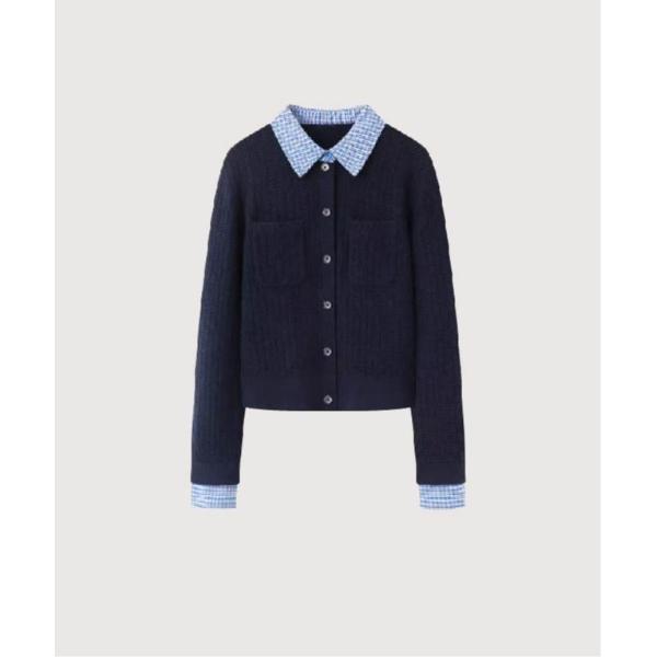 ZOZO問い合わせ番号:99347395ショップ:P L U M STORE，プラム ストアブランド:LA POMME petit，ラポミ・プチ商品名:Preppy Shirt Stitching Cardiganカテゴリ:トップス>...