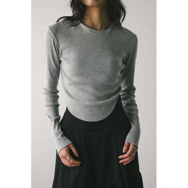 『セール実施中』ZOZO問い合わせ番号:99349232ショップ:STYLEMIXER，スタイルミキサーブランド:STYLEMIXER，スタイルミキサー商品名:ヘムラウンドリブトップカテゴリ:トップス>Tシャツ/カットソーブランド品番...