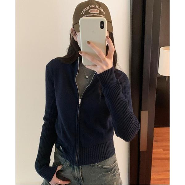 『セール実施中』ZOZO問い合わせ番号:99349259ショップ:Teem Store，チームストアブランド:shyam inspiration，シャムインスピレーション商品名:前ファスナータイトリブニットトップス/ロンT/カーディガンカテ...