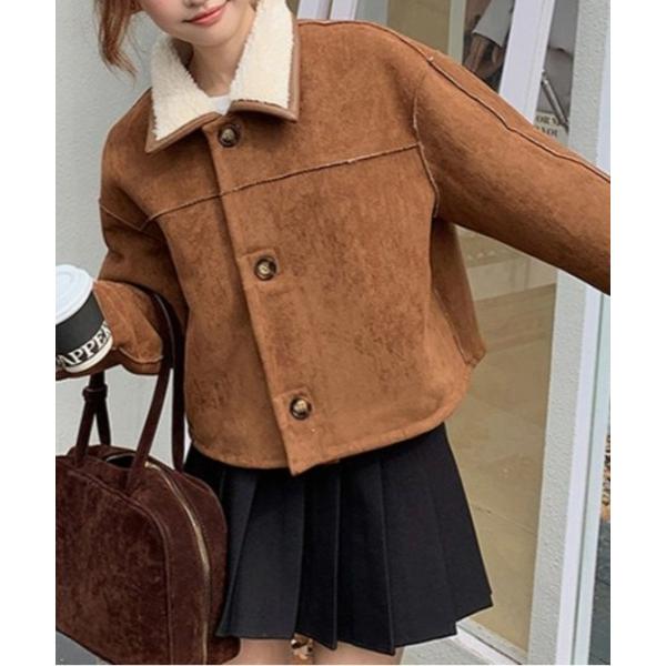 『セール実施中』ZOZO問い合わせ番号:99349260ショップ:Teem Store，チームストアブランド:shyam inspiration，シャムインスピレーション商品名:ムートン風ショートジャケットコート/リバーシブルジャケットカテ...