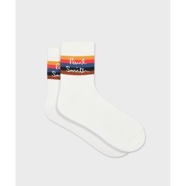 ※このアイテムは返品・交換対象外商品です。ZOZO問い合わせ番号:99349350ショップ:Paul Smith，ポール・スミスブランド:Paul Smith，ポールスミス商品名:アーティストストライプ＆ロゴ ソックス【250644 MD2...