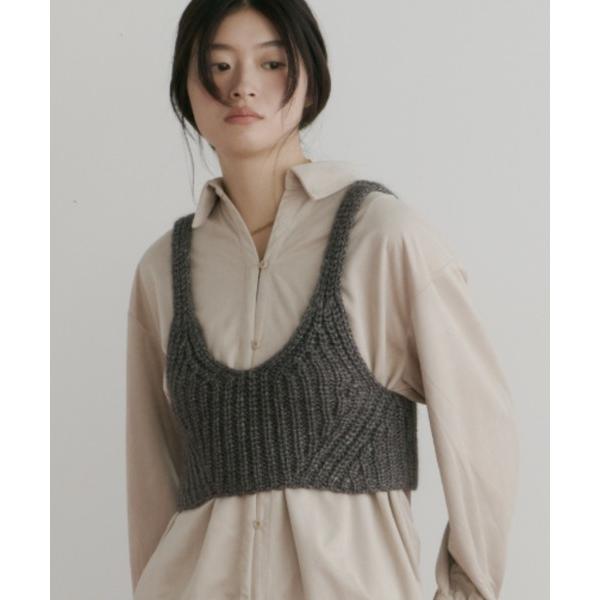 『タイムセール実施中』ZOZO問い合わせ番号:99349444ショップ:Auntie Rosa，アンティローザブランド:bita.，ビタ商品名:Kid Mohair/Silk混 ざっくり編みビスチェカテゴリ:トップス>ニット/セーター...