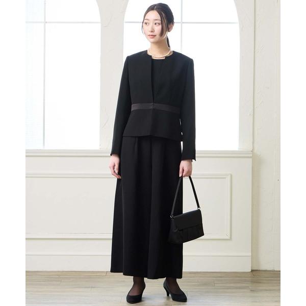 『セール実施中』ZOZO問い合わせ番号:99349533ショップ:AIMER，エメブランド:AIMER，エメ商品名:【喪服・礼服・WEB限定】ウォッシャブル ウエスト切り替えノーカラージャケット・前開きファスナーブラウス・ワイドパンツ 3点...