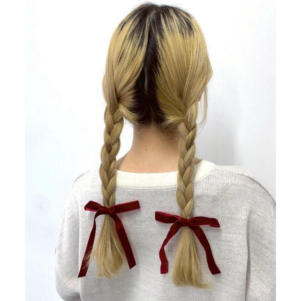 ZOZO問い合わせ番号:99380247ショップ:WEGO，ウィゴーブランド:WEGO，ウィゴー商品名:WEGO/【2点セット】ベロアロングリボンクリップカテゴリ:ヘアアクセサリー>バレッタ/ヘアクリップブランド品番:MO25AW09...