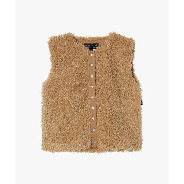 『タイムセール実施中』ZOZO問い合わせ番号:99380777ショップ:agnes b.，アニエスベーブランド:agnes b.，アニエスベー商品名:キッズ ファー カーディガンプレッション ベストカテゴリ:トップス>ベストブランド品...