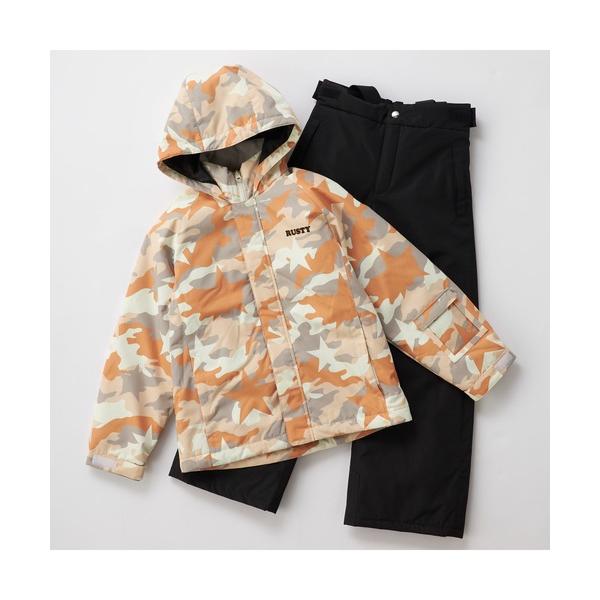 ZOZO問い合わせ番号:99382491ショップ:Karlas，カルラスブランド:RUSTY，ラスティ商品名:RUSTY ラスティ 耐水圧10000mm インナースパッツ付き 総柄 スノーウェア スノーボード スキーウェア 上下セットカテゴ...