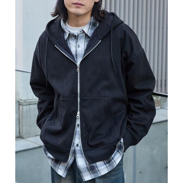 『タイムセール実施中』ZOZO問い合わせ番号:99382650ショップ:MONO-MART，モノマートブランド:MONO-MART，モノマート商品名:スウェードライク ボア オーバーサイズダブルジップパーカーカテゴリ:トップス>パーカ...