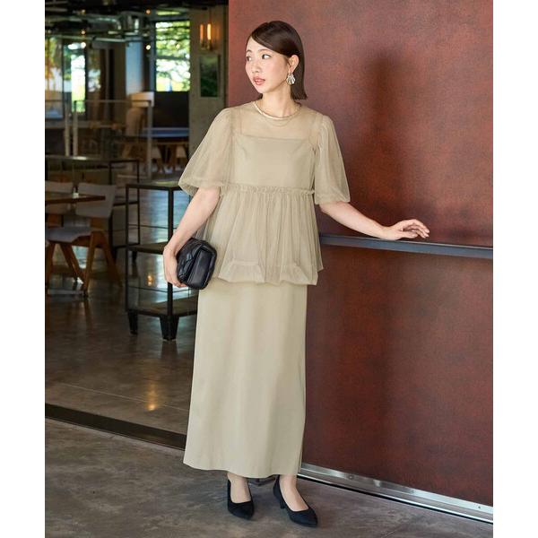 『タイムセール実施中』ZOZO問い合わせ番号:99382666ショップ:FREAK'S STORE，フリークスストアブランド:FREAK'S STORE，フリークスストア商品名:限定展開　チュール ペプラム セット キャミワンピース(ドレス...