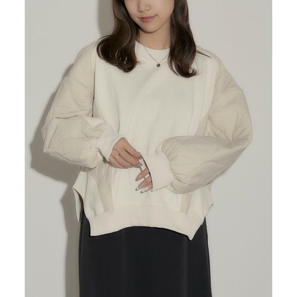 『タイムセール実施中』ZOZO問い合わせ番号:99383009ショップ:Parks TOKYO，パークストウキョウブランド:H.TOKYO，エイチトウキョウ商品名:キルティング切り替えクルースウェットカテゴリ:トップス>スウェットブラ...