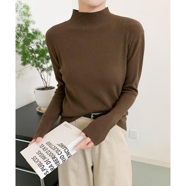 『セール実施中』ZOZO問い合わせ番号:99383298ショップ:aimoha，アイモハブランド:aimoha，アイモハ商品名:無地モックネックニットソートップスカテゴリ:トップス>Tシャツ/カットソーブランド品番:kto2683a素...