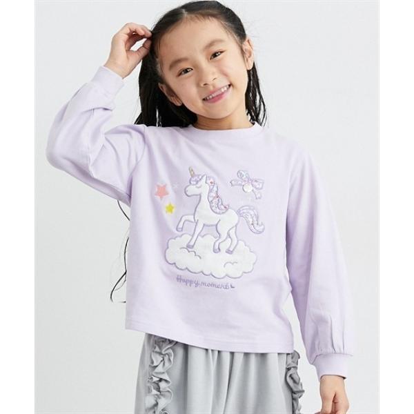 ZOZO問い合わせ番号:99383331ショップ:nissen，ニッセンブランド:QUNTSTYLE，キュントスタイル商品名:ユニコーンアップリケスウェットトレーナー　薄手素材カテゴリ:トップス>スウェットブランド品番:CYR0125...